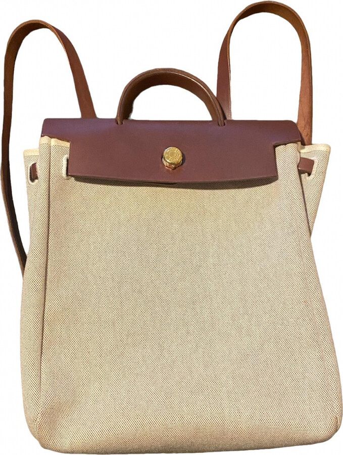 Hermes Herbag cloth backpack - ShopStyle