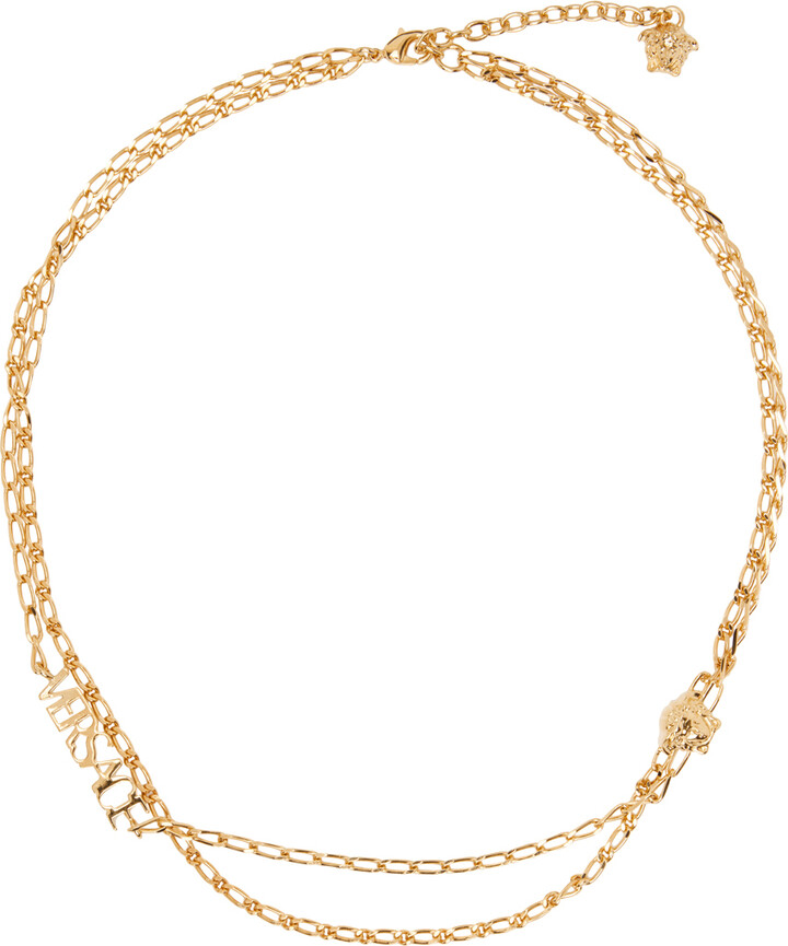 Versace Gold Medusa Logo Necklace - ShopStyle