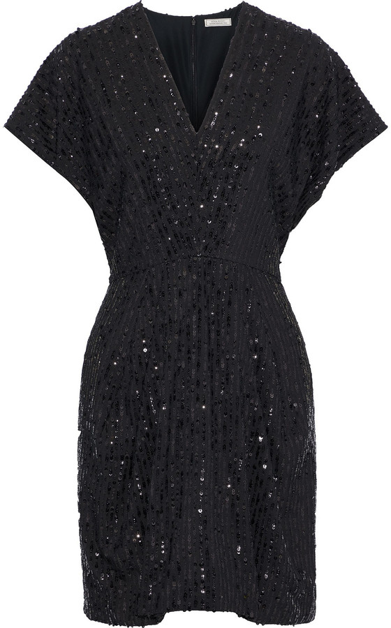 Nina Ricci Sequin-embellished Crepe Mini Dress - ShopStyle