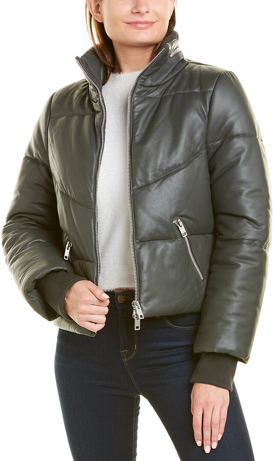 Walter Baker Edwina Leather Puffer Jacket - ShopStyle
