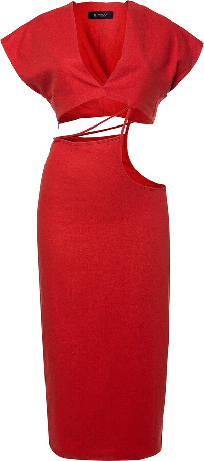 DIVALO Transylvania - Rubi Linen Midi Dress - ShopStyle