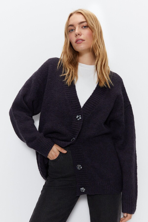Oversized Boucle Cardigan - ShopStyle