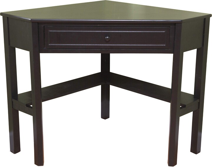 Target Marketing Systems Wood Corner Desk with One Drawer and One ...