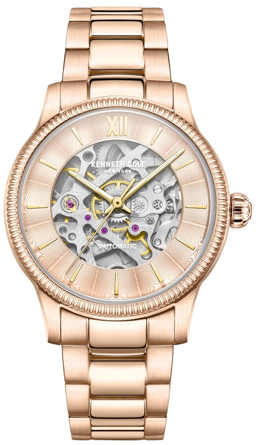 Kenneth Cole New York Women's Automatic Rose Gold-tone Stainless Steel ...