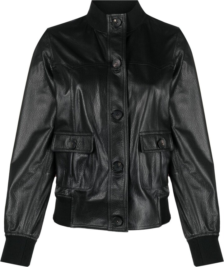 Giorgio Brato Buttoned Leather Jacket - ShopStyle