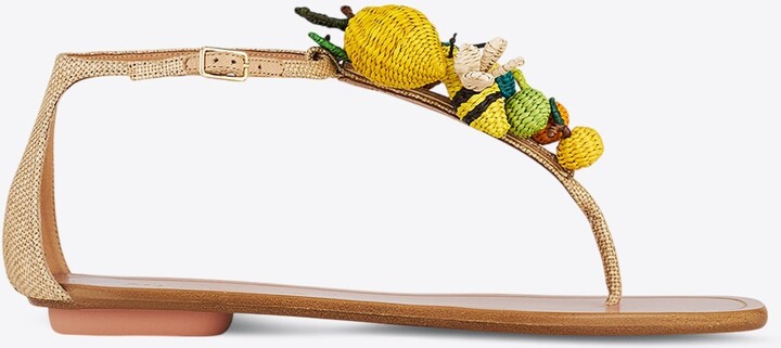 Aquazzura Citrus Punch Flat Sandals - ShopStyle