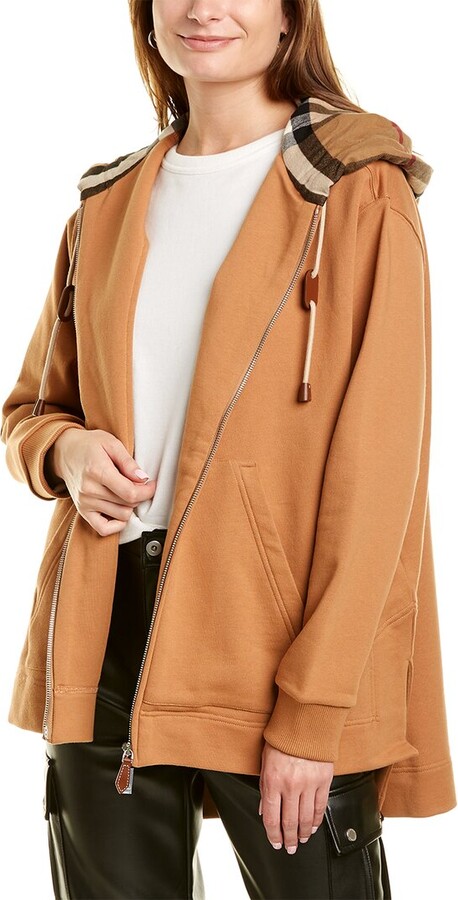 Burberry Check Hood Oversized Hoodie - ShopStyle