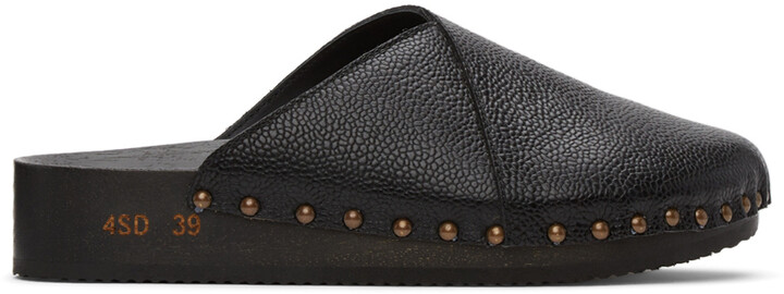 4SDESIGNS Black Sabot Wooden Clogs - ShopStyle Slip-ons & Loafers