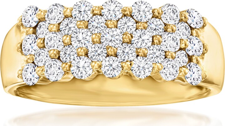 Ross-Simons Pave Diamond Ring in 18kt Gold Over Sterling - ShopStyle