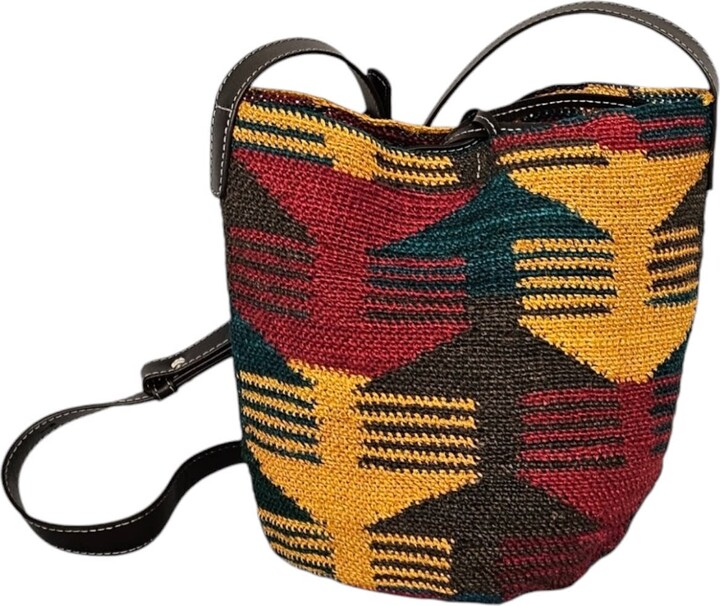 Shamuk Brown / Red / Yellow Shigra Brown Red Yellow With Long Shoulder ...