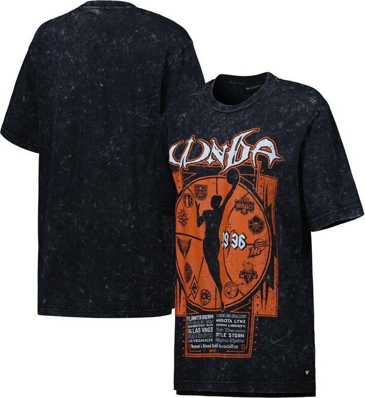 Mens' and Women's The Wild Collective Black Wnba Logowoman Band T-shirt ...