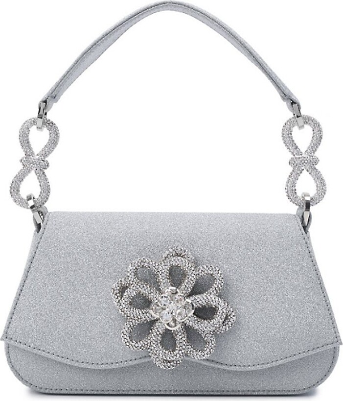 MACH & MACH Carrie Glitter Flower Top Handle Bag - ShopStyle
