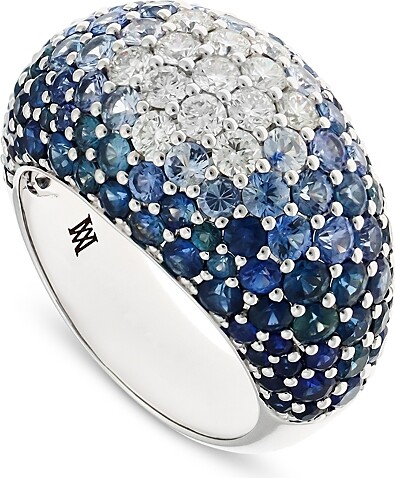 Alberto Milani 18K White Gold Via Fiori Scuri Blue Sapphire Ombre ...