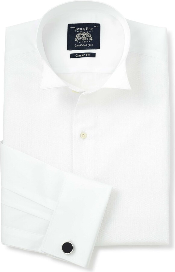 THE SAVILE ROW COMPANY LONDON Men's Classic Fit Wing Collar White ...
