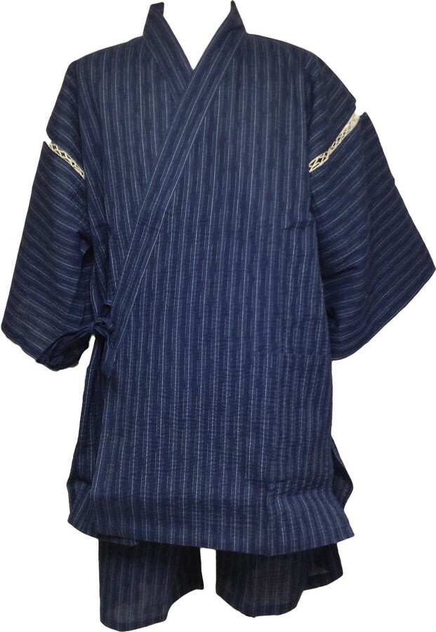 Edoten Men's Japan Kimono Jinbei 751BU L - ShopStyle Robes