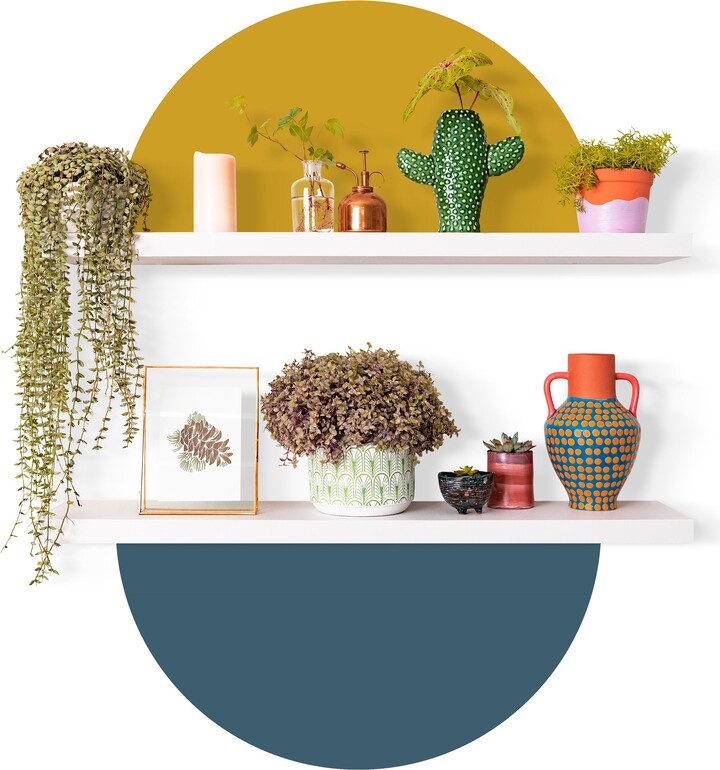 Etsy 2 Halfs Circle Wallpaper Stickers Easy Diy Apply Paper Free Peel ...