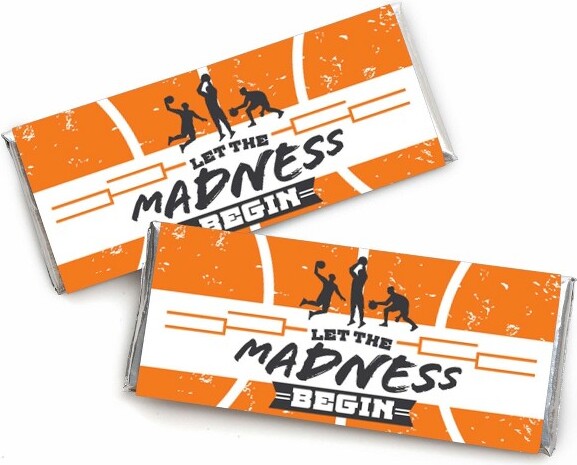 Big Dot of Happiness Basketball - Let The Madness Begin - Candy Bar Wrapper College Basketball ...