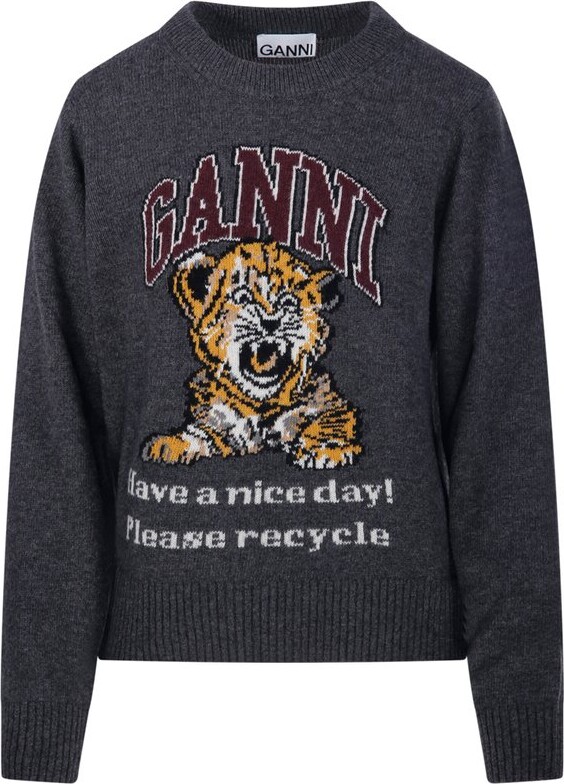 Ganni Graphic Tiger Jumper - ShopStyle Capes