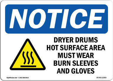 SignMission Dryers Drums Hot Surface Area Sign with Symbol - ShopStyle ...