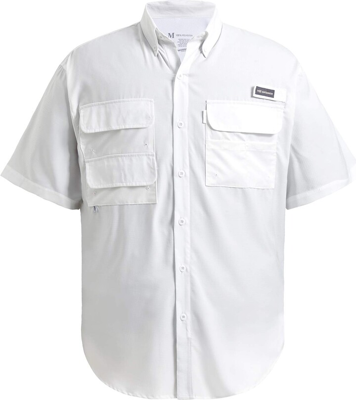 Bassdash UPF 50 Men’s Fishing Dress Shirt Button Down Woven Short ...