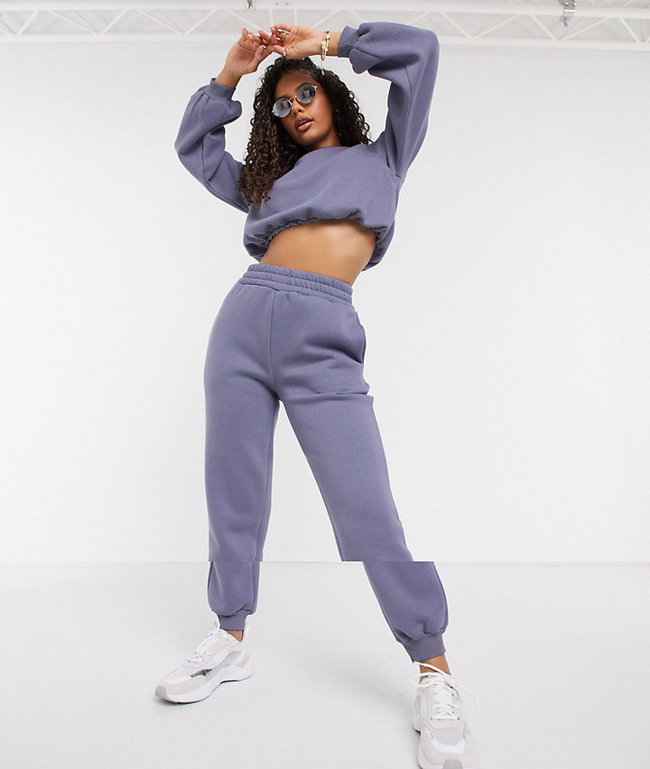 ASOS DESIGN tracksuit with high neck and bubble hem / oversized jogger ...