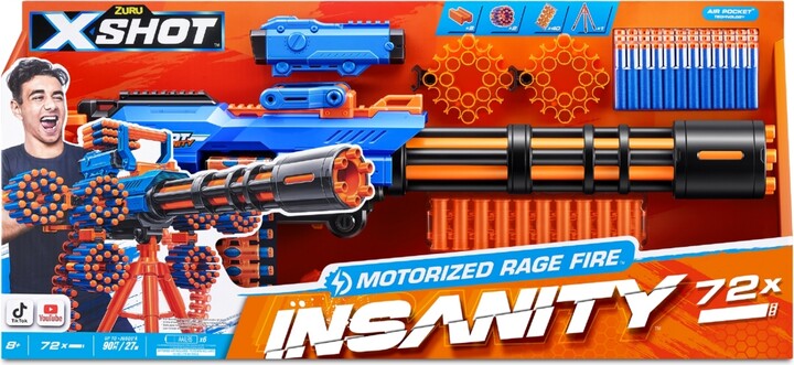 X-Shot Zuru Insanity Motorized Rage Fire Gatlin Blaster - ShopStyle ...