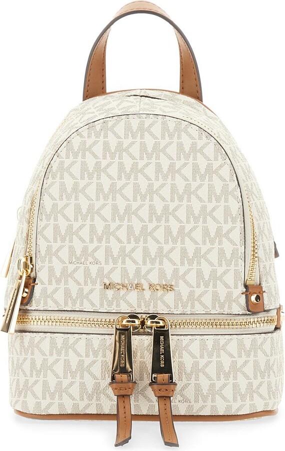 MICHAEL Michael Kors Mini Rhea Zipper Logoed Backpack - ShopStyle