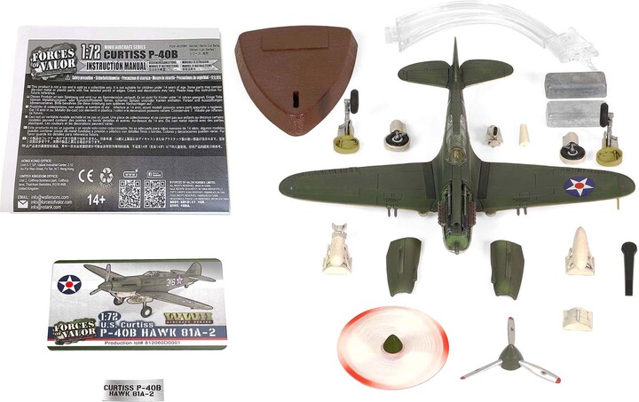 Curtiss P-40B HAWK 81A-2 (P-8127) Aircraft Fighter "47th Pursuit ...