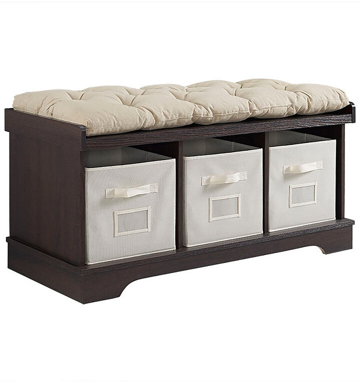 Hewson 42In Modern Farmhouse Entryway Storage Bench - ShopStyle