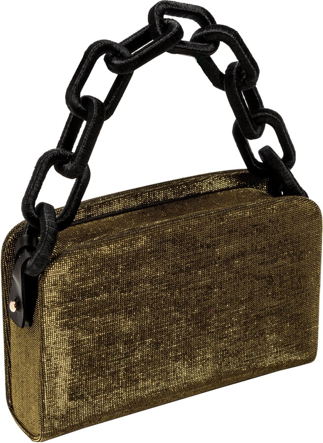 Serena Uziyel Catena Gold Shimmer Two-Sided Bag - ShopStyle Clutches