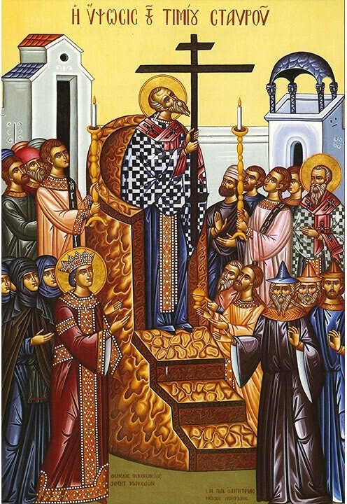 Etsy Elevation Of The Holy Cross Feast Icon, Orthodox Icon Exaltation ...