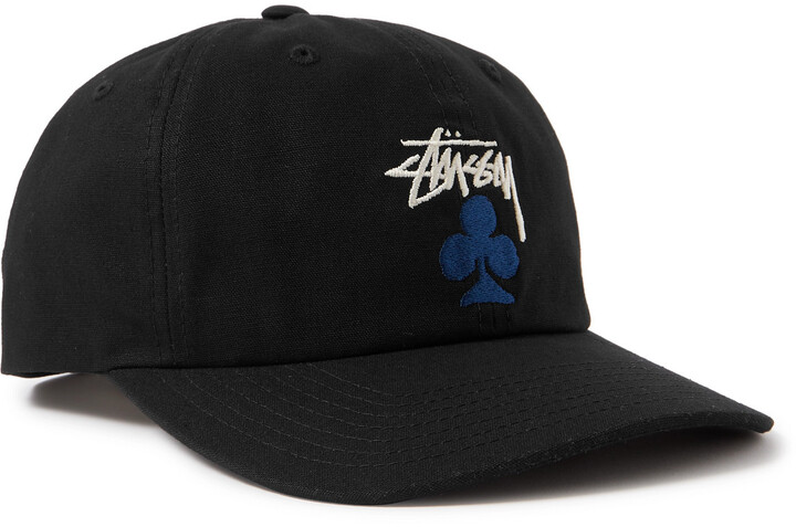 Stussy Logo-Embroidered Cotton-Twill Baseball Cap - ShopStyle Hats