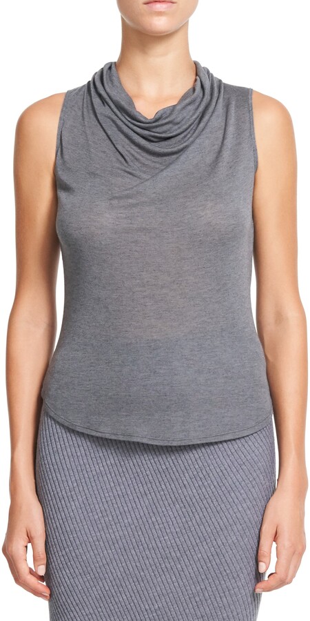 Theory Cowl Neck Shell - ShopStyle Tops
