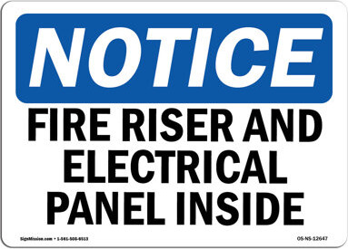 SignMission Notice - Fire Riser and Electrical Panel Sign - ShopStyle ...