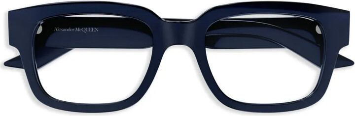 Alexander McQueen Sunglasses Rectangle-Frame Glasses - ShopStyle Eyeglasses