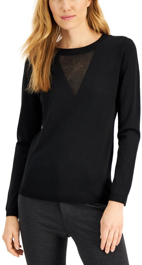 INC International Concepts Illusion-Insert Sweater, Created for Macy's ...
