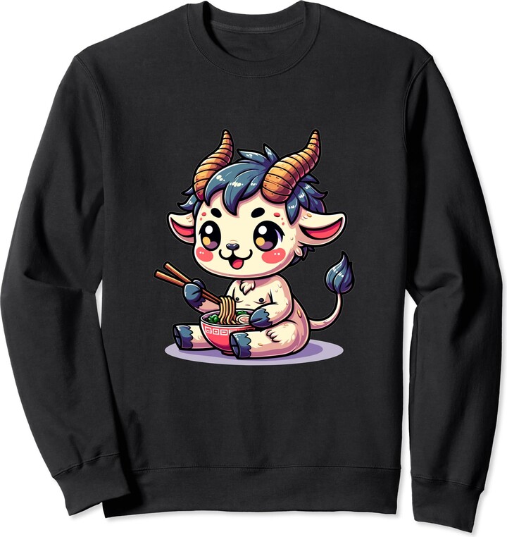 Cute Kawaii Mythical Creatures Eating Ramen Co. Cute Japanese Kawaii ...
