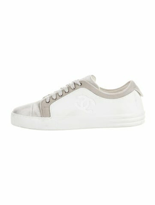 Chanel Interlocking CC Logo Rubber Sneakers White - ShopStyle