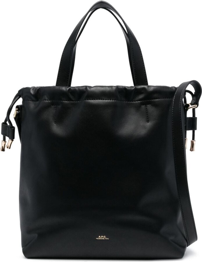 A.P.C. Ninon logo-stamp faux-leather tote bag - ShopStyle