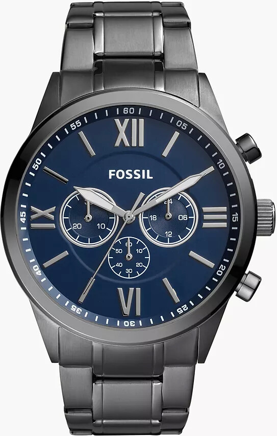 Fossil Outlet Flynn Chronograph Smoke Stainless Steel Watch - ShopStyle