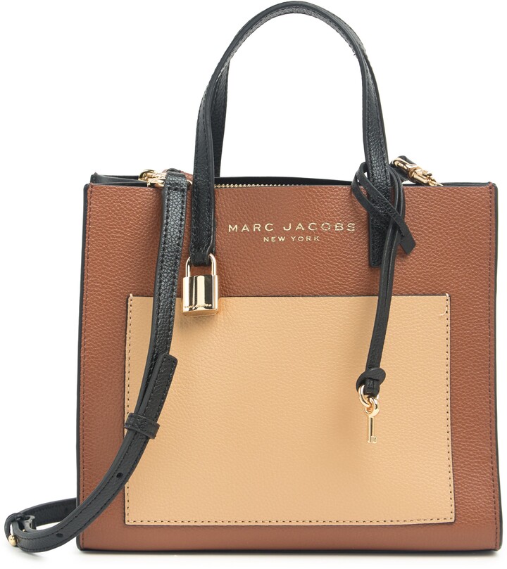 Marc Jacobs Mini Grind Colorblock Leather Tote Bag - ShopStyle