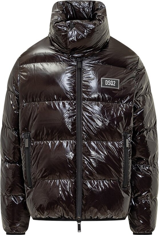 DSQUARED2 Logo Patch High-Neck Down Jacket - ShopStyle