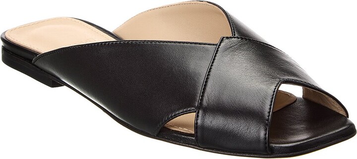 Theory V Leather Flat - ShopStyle Mules