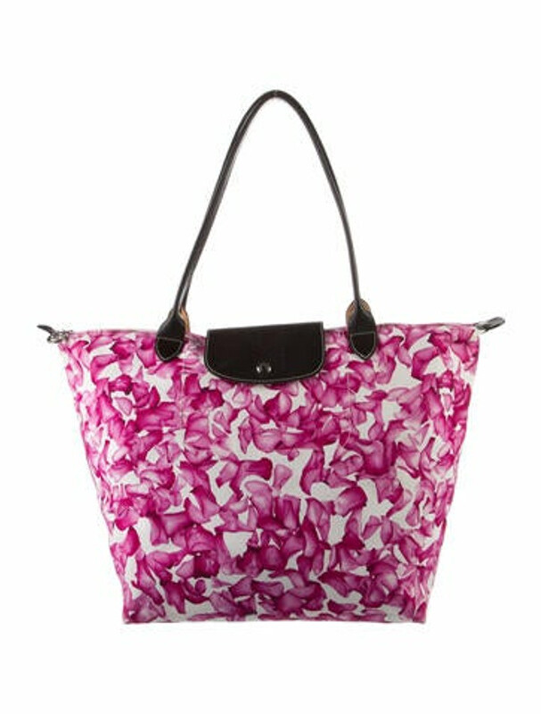 Longchamp Floral Le Pliage Tote Pink - ShopStyle