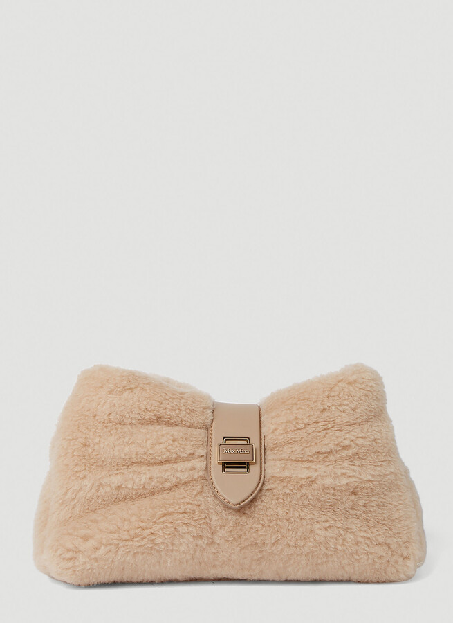 Max Mara Maxi Teddy Clutch Bag in Beige - ShopStyle