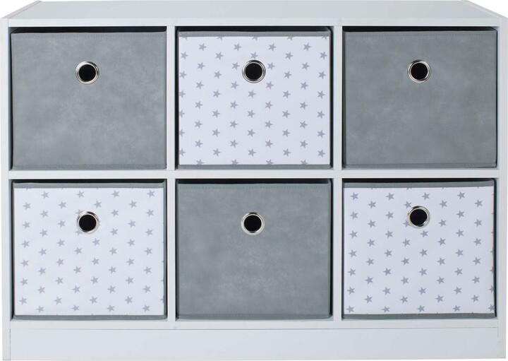 Dunelm Llyod Pascal 6 Cube Shelving Unit, Grey Stars Grey - ShopStyle