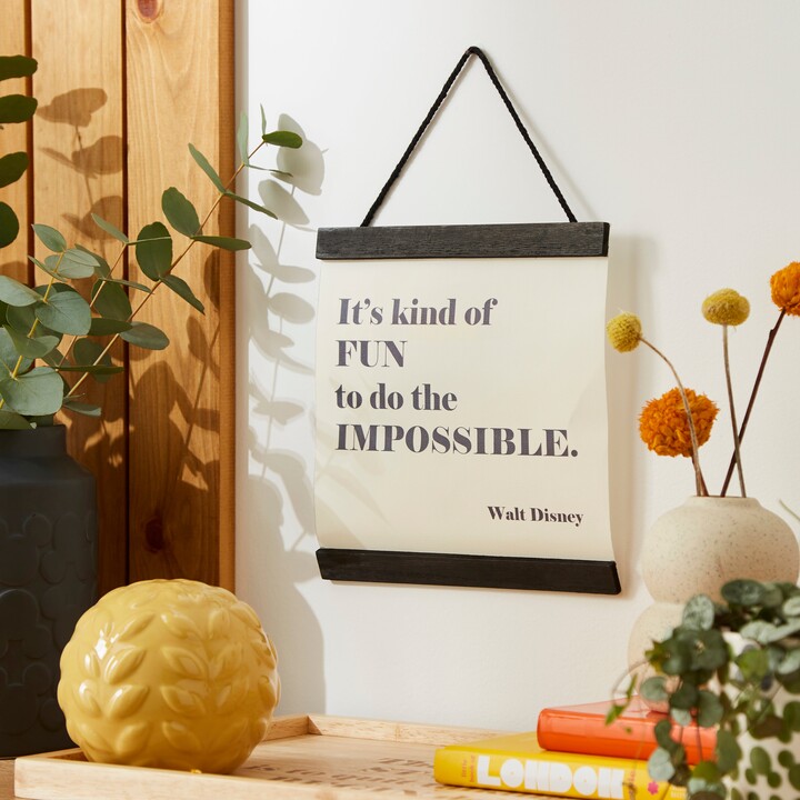 Disney Do the Impossible Hanging Plaque Black - ShopStyle Artwork