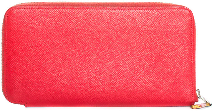 Hermes Red Leather Azap Wallet - ShopStyle Clothes and Shoes