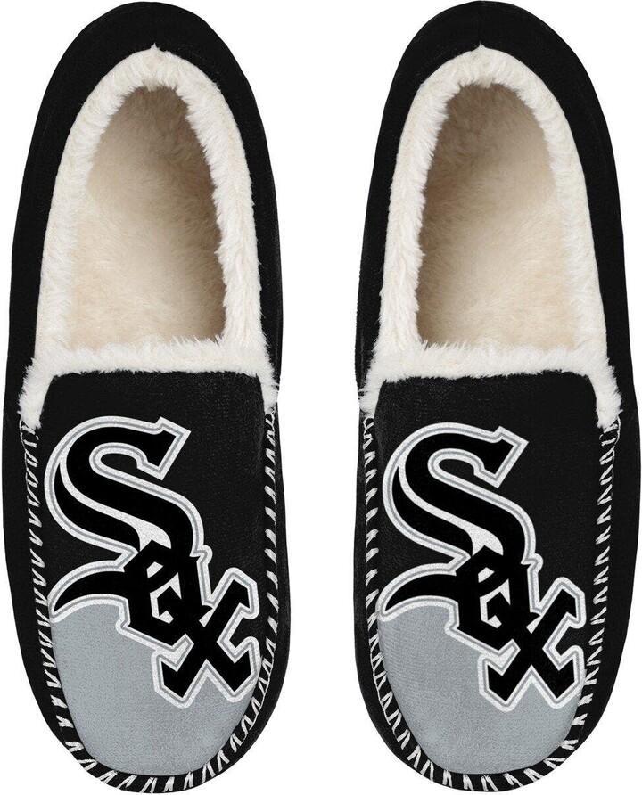 Men's FOCO Chicago White Sox Colorblock Moccasin Slippers - ShopStyle