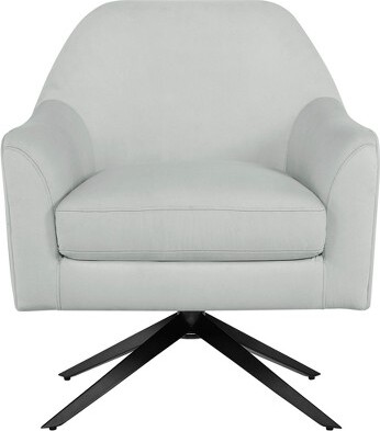 LifeStyle Solutions Fargo Swivel Accent Chair: Metal Base, Tufted Back ...